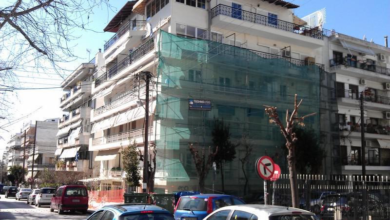 Κατασκευή εξωτερικών επιχρισμάτων στην Ταξιαρχών – Όψη, (1,2) - Technolysis